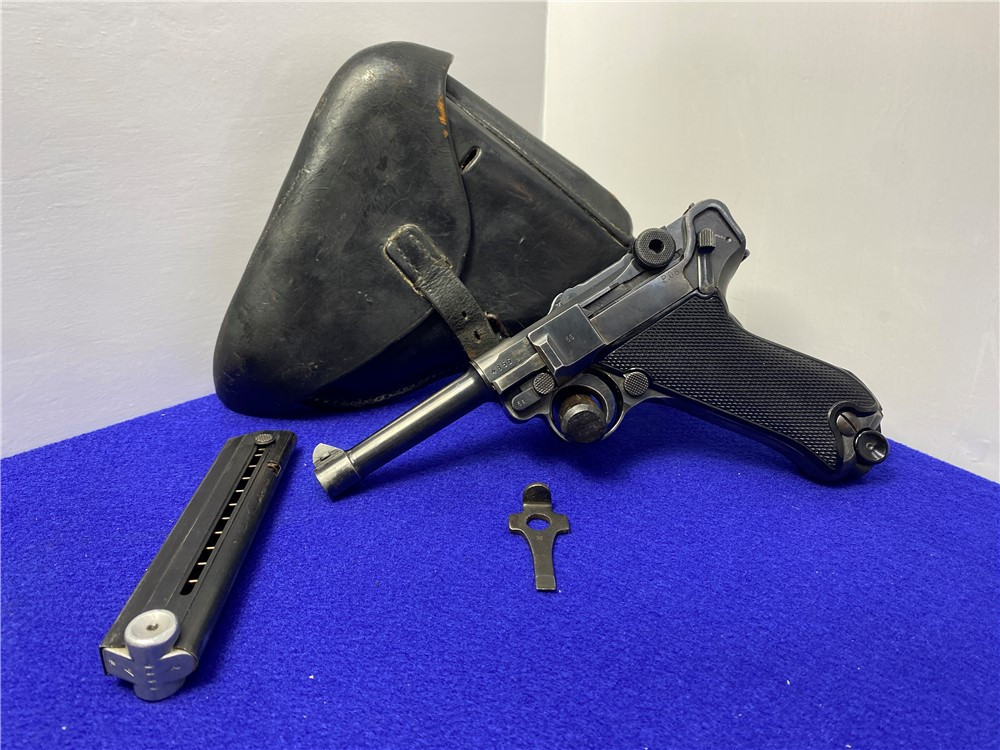 *SOLD*1942 Mauser P.08 Luger 9mm Blue 4" *HOLY GRAIL BLACK WIDOW LUGER ...