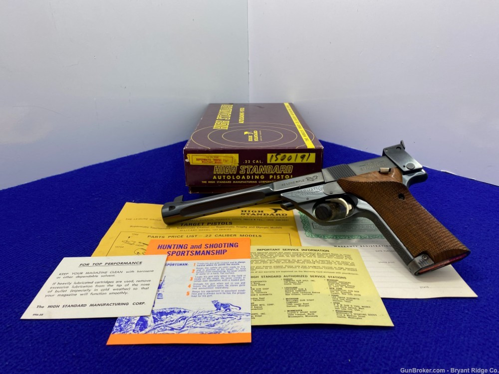 *SOLD* High Standard Supermatic Trophy .22LR *OUTSTANDING MILITARY ...