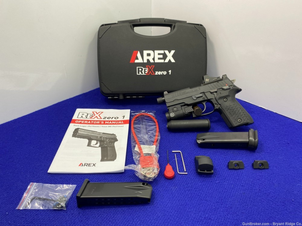 *SOLD* AREX Rex Zero 1T 9mm 4.9" *CRIMSON TRACE RED DOT SIGHT & RAIL ...