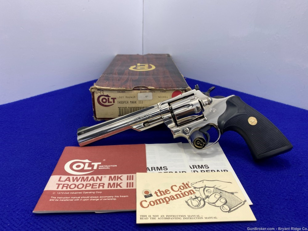 *SOLD* 1982 Colt Trooper MKIII .357 Mag Nickel 6" *RARE & ICONIC COLT ...