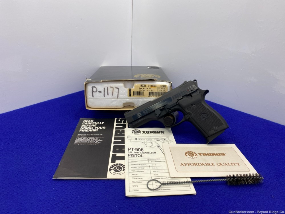 *SOLD* Taurus PT-908 9mm Black 3.8" *AWESOME FULL-SIZED SEMI-AUTOMATIC ...
