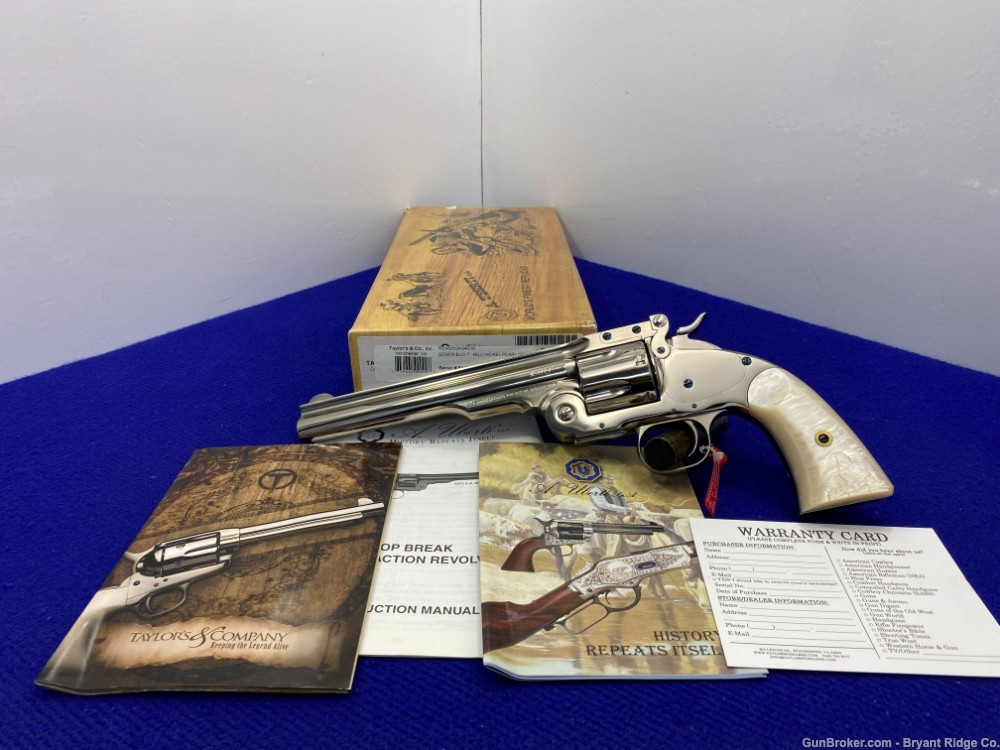 *SOLD* Taylor's & Co. Schofield .45 Colt Nickel 7" *GORGEOUS TOP-BREAK ...