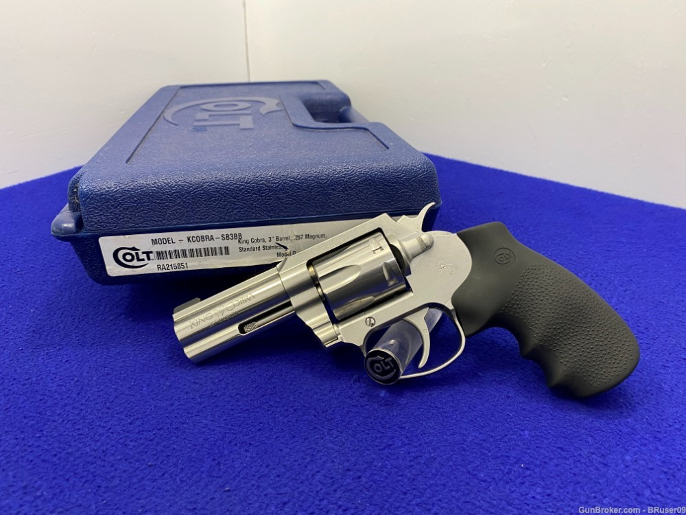 *SOLD* Colt King Cobra .357 Mag Stainless 3" *EXCELLENT NEW COLT SNAKE ...