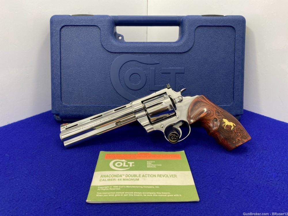 *SOLD* 1992 Colt Anaconda .44 Mag Stainless 6" *BREATHTAKING POLISHED ...