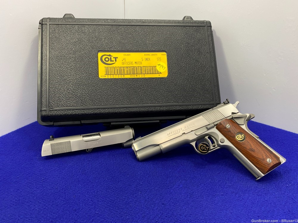 *SOLD* 1988 Colt Officers Match .45 Auto Stainless *AMAZING 1 OF 350 ...