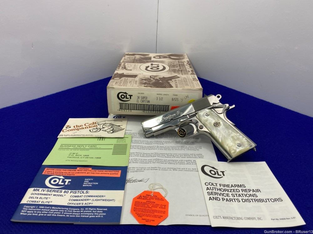 *SOLD* 1991 Colt El Capitan .38 Super Bright Stainless *ONE OF 500 EVER ...