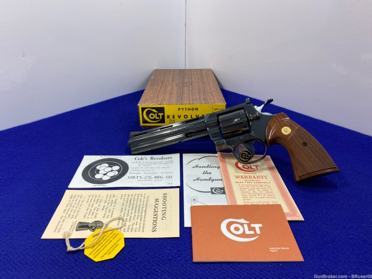 *SOLD* Vintage Colt Python .357 Mag Blue 6" -FAMOUS SNAKE SERIES ...