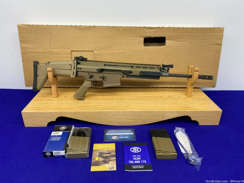 *SOLD* FNH FN Scar 17S 7.62x51mm FDE 16.25" *STAND OUT SEMI-AUTOMATIC ...