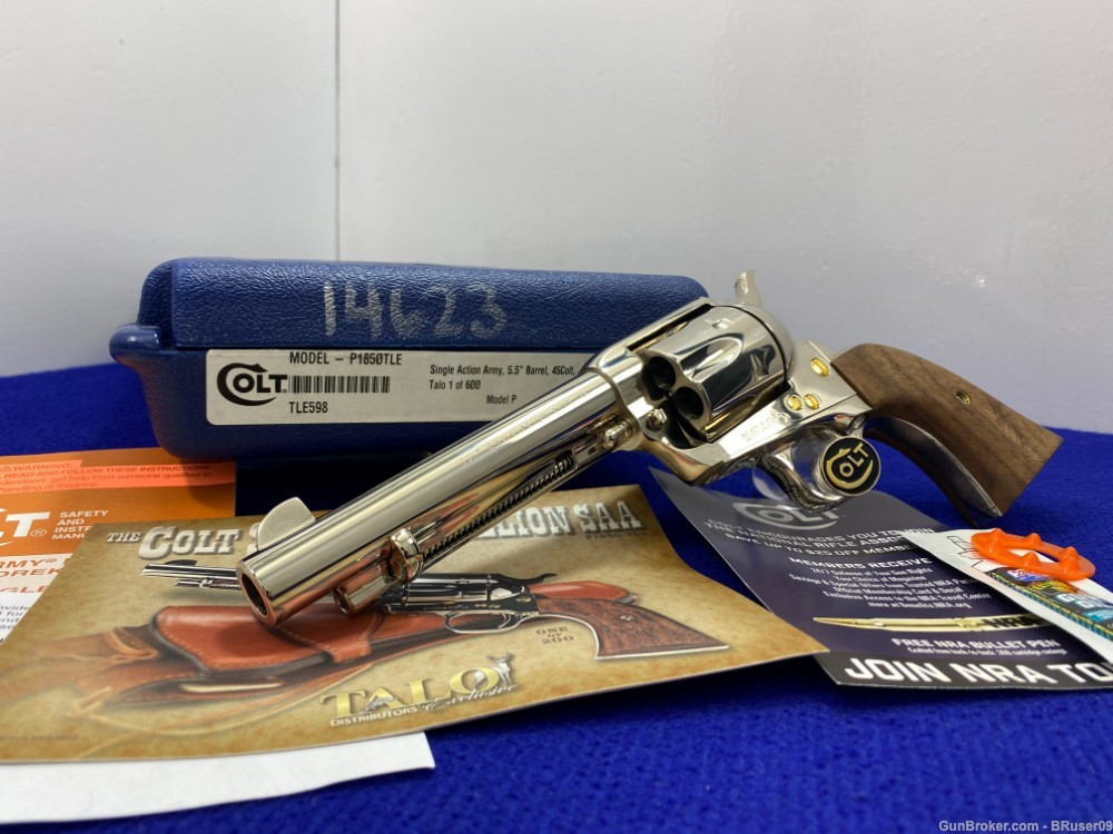 *SOLD* Colt Single Action Army "Silver Stallion" .45 *TALO DISTRIBUTOR ...