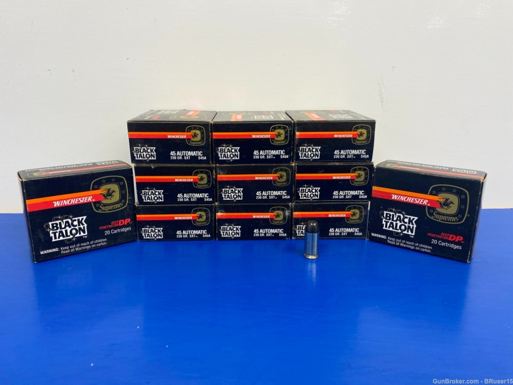 *SOLD* 220 Rounds Winchester Black Talon .45 ACP *GREAT COLLECTORS AMMO*