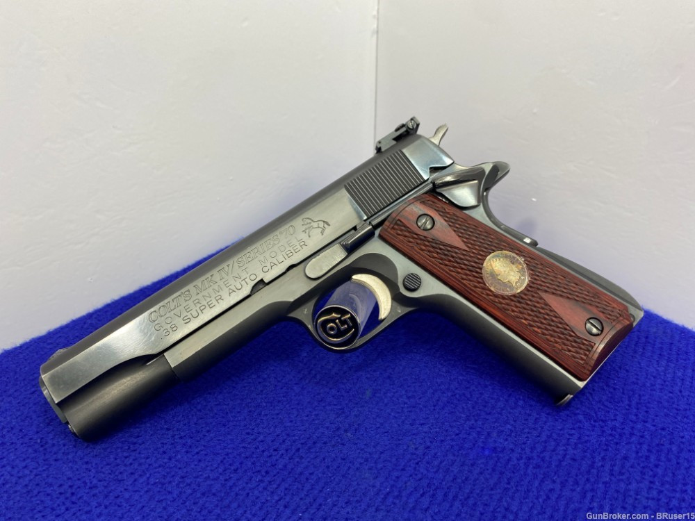 *SOLD* Colt Government MKIV Series 70 .38 Super Blue 5" *RARE LARGE ...