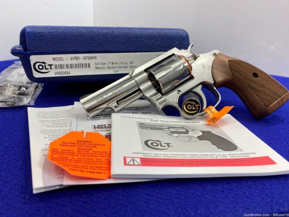 *SOLD* 2024 Colt Viper .357mag Stainless 3" *NEW & IMPROVED SNAKE ...