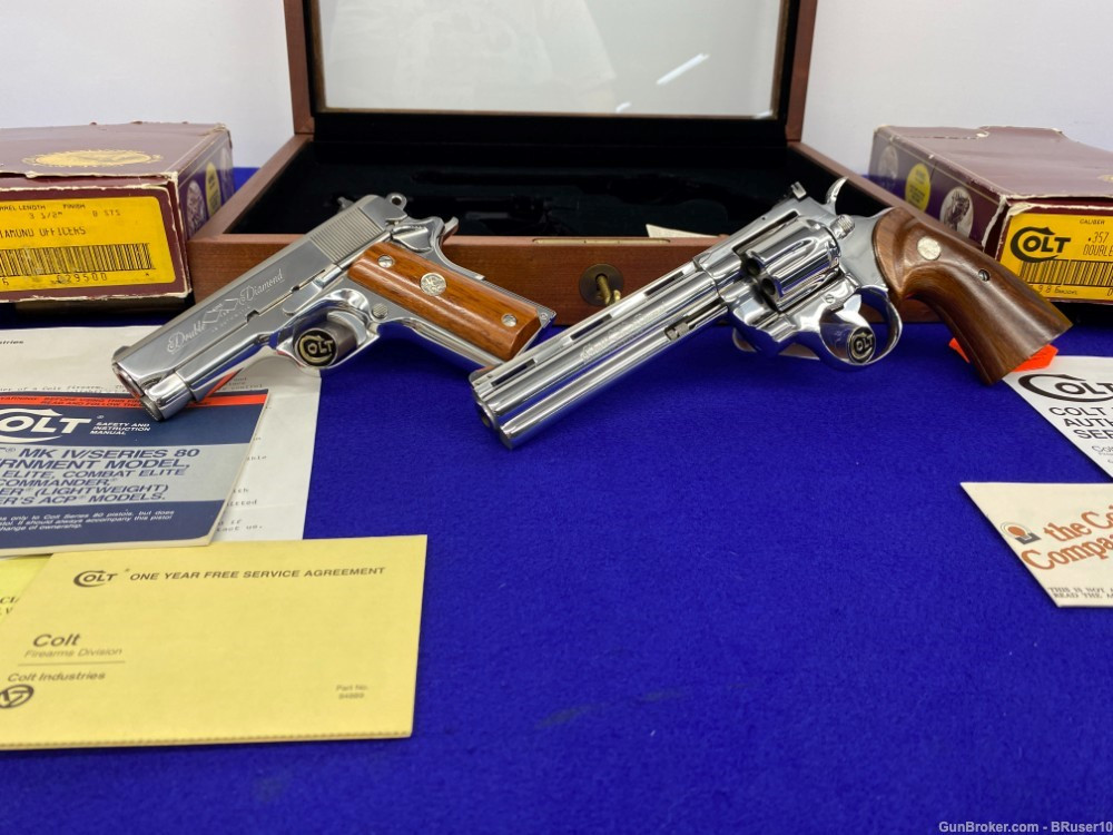 *SOLD* 1986 Colt Double Diamond Python & Officers ACP *#295 OF 1,000 EVER MADE*