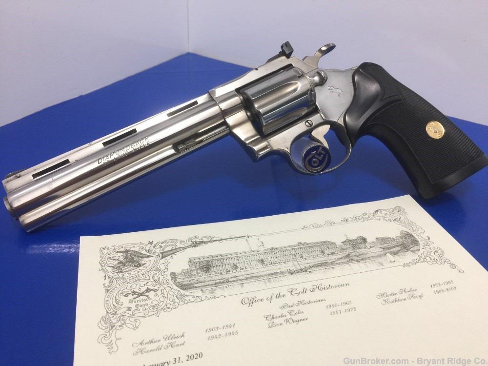 1981 Colt Diamondback 6 Inch .22LR *RARE ELECTROLESS NICKEL MODEL ...