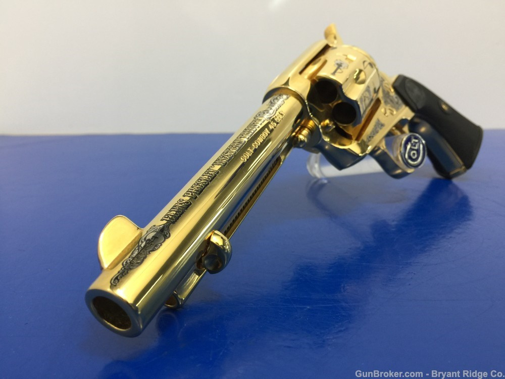 Colt Single Action Army ELVIS PRESLEY Tribute *STUNNING 45ct GOLD ...