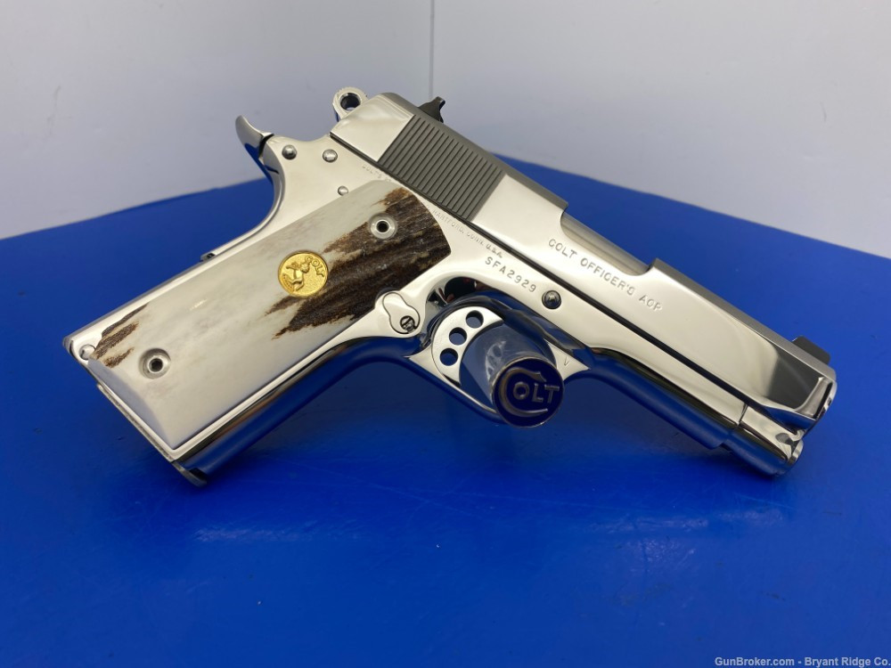 *SOLD* Colt Officers ACP 45acp *BREATHTAKING BRIGHT STAINLESS ...