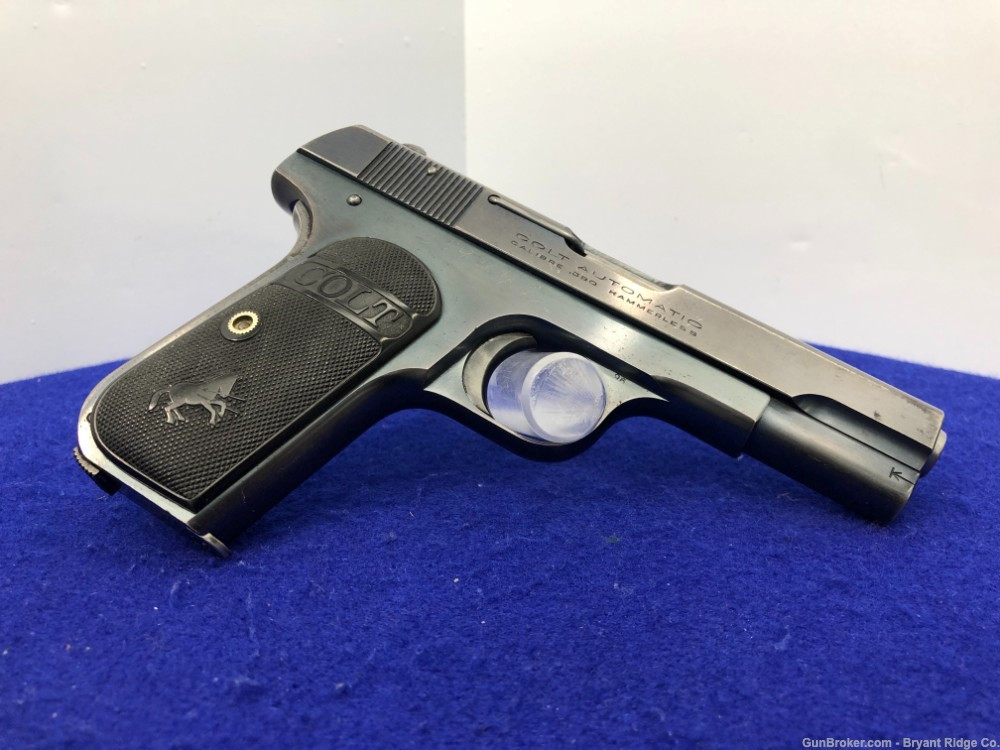 *SOLD* 1923 Colt 1908 Pocket Hammerless 380 ACP Blue *BEAUTIFUL COLT ...