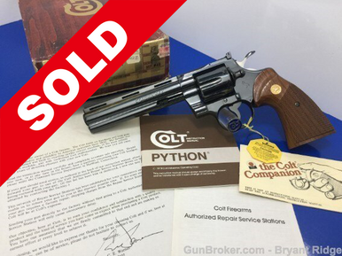 1978 Colt Python ROYAL BLUE 6inch - Bryant Ridge