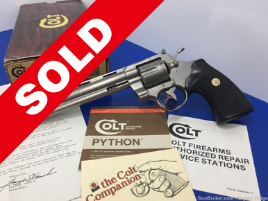 Colt Python 8" ULTRA RARE E-NICKEL Finish - Bryant Ridge