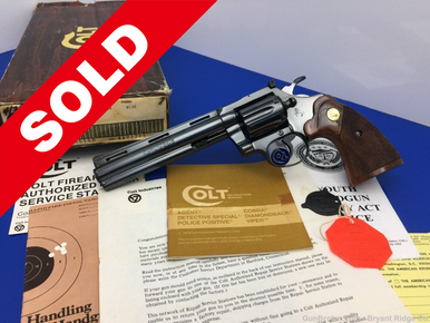 1984 Colt Diamondback 6" Colt Royal Blue .22LR *INCREDIBLE COLT ...