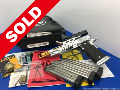 STI DVC Open .38 Super Chrome 5" *STUNNING FULL RACE GUN* Incredible ...