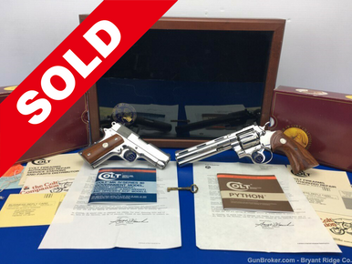 1986 Colt Double Diamond Python & Officers ACP Set *1 OF ONLY 1000 ...