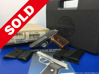 1991 Sig Sauer P230 9mm Kurz Blue 3.6" *GERMAN MADE SEMI-AUTO* - Bryant ...