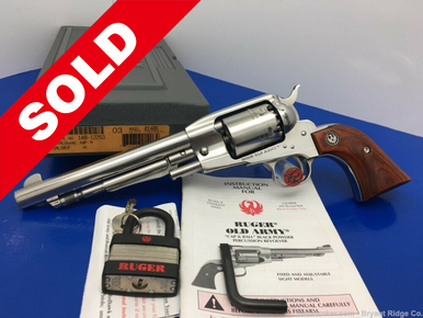 2008 Ruger Old Army .457 Black Powder *GORGEOUS GLOSS STAINLESS FINISH ...