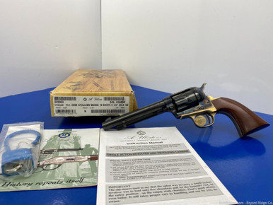 *SOLD* Uberti Stallion Brass Target .22 LR Blue 5 1/2" *GORGEOUS SINGLE ...