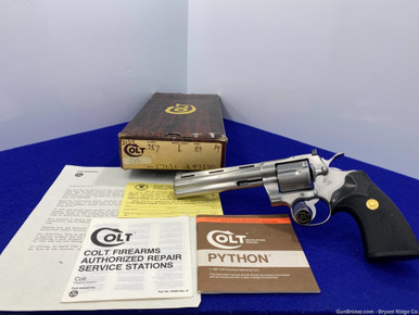 *SOLD* 1982 Colt Python .357 Mag Matte Stainless 6"*1st YEAR STAINLESS ...