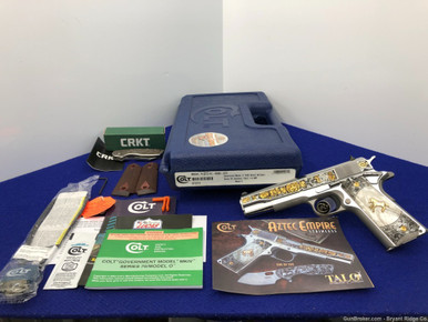 *SOLD* Colt Government Model TALO Aztec Empire Stainless .38 Super *219 ...