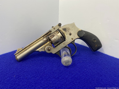 *SOLD* Meriden Top-Break Hammerless .38 S&W Nickel 3" *5 SHOT REVOLVER ...