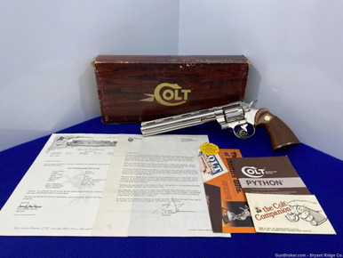 *SOLD* 1980 Colt Python .38 Spl Nickel 8" *HIGHLY SCARCE TARGET MODEL ...