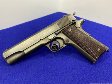 *SOLD* 1918 Colt US M1911 Military .45ACP Blue 5" *AUGUSTA ARSENAL ...