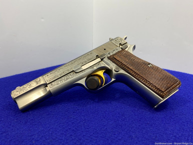 *SOLD* Browning Hi-Power 9mm*RARE FACTORY ENGRAVED W/ GOLD TRIGGER* NOS ...