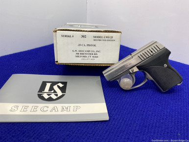 *SOLD* Seecamp LWS-25 .25 ACP Stainless 2" *ULTRA RARE "RESTRICTED ...