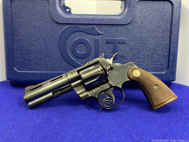 *SOLD* 1970 Colt Python .357 Mag Blue 4" *ICONIC SNAKE SERIES EXAMPLE ...