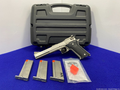 *SOLD* AMT Automag II .22 WMR Stainless 6" *WORK BY MASTER GUNSMITH ...
