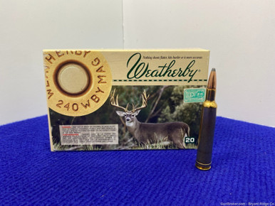 *SOLD* WEATHERBY .240 WBY MAGNUM 20rnds 100 Grain Partition *Ultra High ...