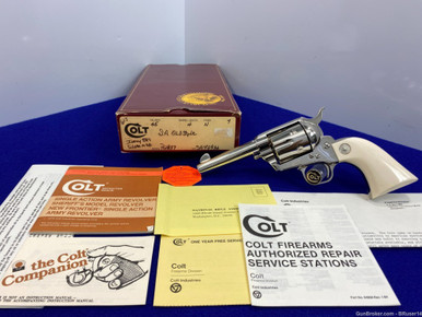 *SOLD* 1986 Colt Storekeeper's Single Action Army .45LC Nickel 4"*1 OF ...