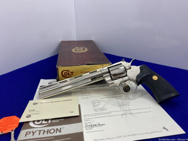 *SOLD* 1980 Colt Python .38 Spl Nickel 8" *HIGHLY SCARCE & RARE TARGET ...