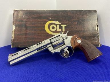 *SOLD* 1985 Colt Python .357 Mag 6" *FACTORY "ULTIMATE" BRIGHT ...