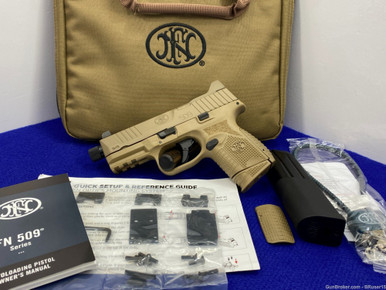 *SOLD* FN 509 Tactical 9mm Desert Tan 4.5" *AMAZING LOW PROFILE OPTIC ...