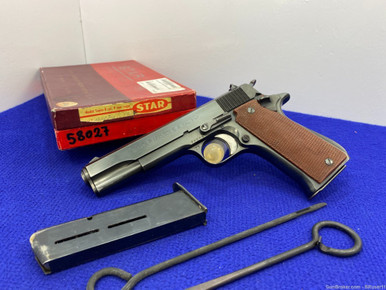 *SOLD* Star Model Super B 9mm Blue 5" *SINGLE-ACTION SEMI-AUTOMATIC PISTOL*