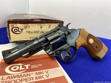 *SOLD* 1984 Colt Trooper MK V .357 Mag Blue 4" *RARE AND DESIRABLE MKV ...