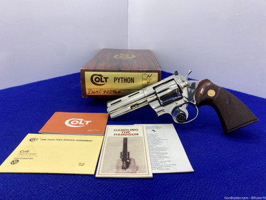 *SOLD* 1976 Colt Python .357 Mag 4" *BEAUTIFUL NICKEL MODEL* Absolutely Gorgeous