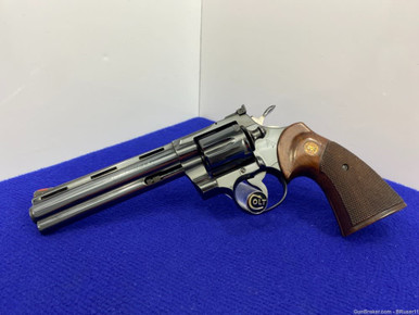 *SOLD* -Vintage- 1971 Colt Python .357 Mag Blue 6" *CLASSIC SNAKE ...
