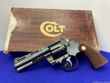 *SOLD* 1979 Colt Python .357 Mag Blue 4" -BREATHTAKING SNAKE SERIES ...