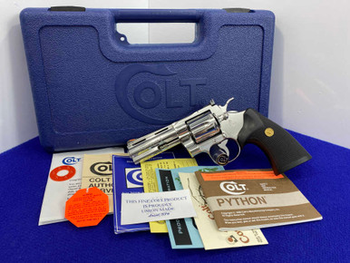 *SOLD* 1991 -VINTAGE- Colt Python *BREATHTAKING BRIGHT STAINLESS FINISH ...