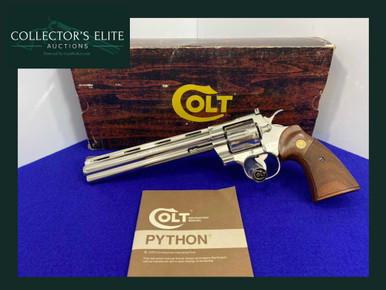 *SOLD* 1978 Colt Python .357 Mag Nickel 8" *COLLECTIBLE SNAKE SERIES ...